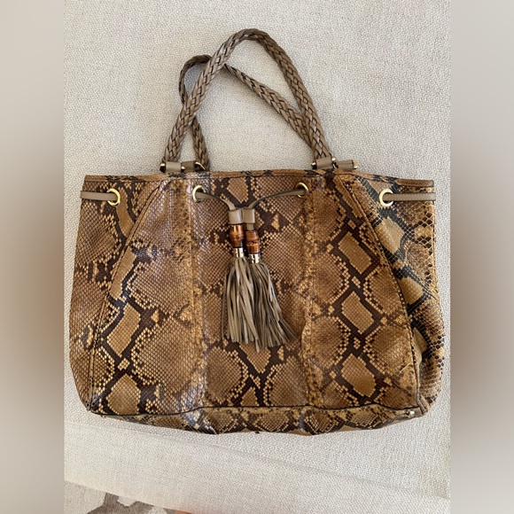 Gucci | Bags | Gucci Leather Python Shoulder Bag | Poshmark